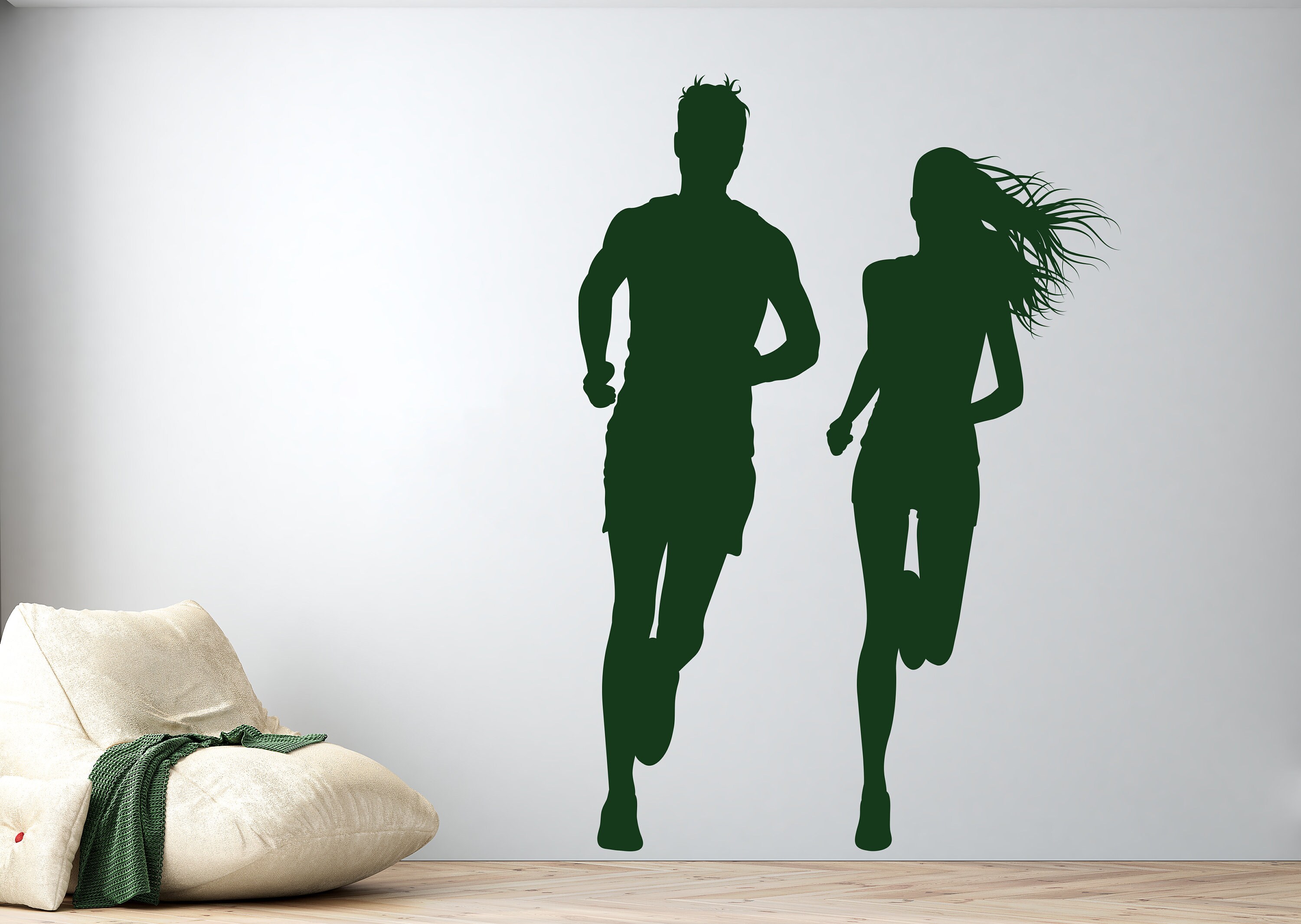 Sports Girls Wall Decal. Sports Boy Wall Decal .girl Running | Etsy