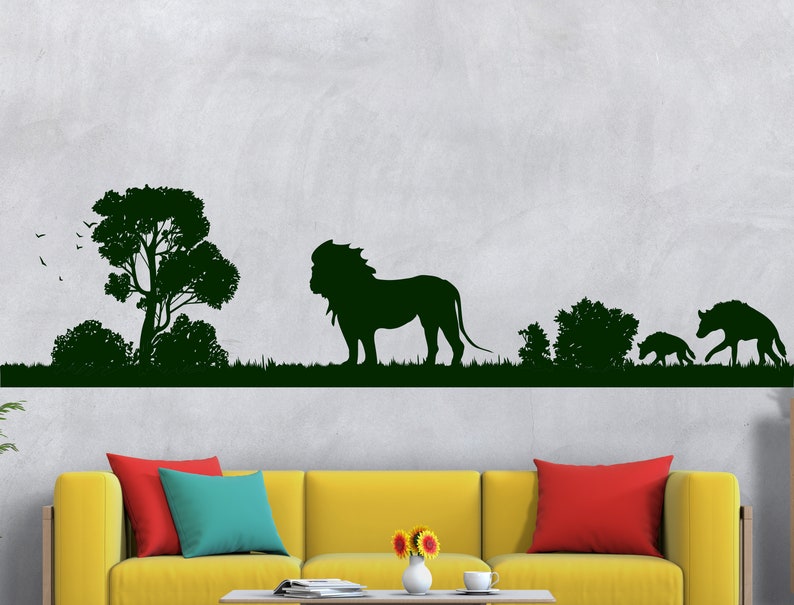 Africa Wall Decal/ Africa Sticker/ Nature Wall/ Wild Animals | Etsy