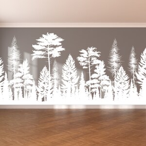 Forest Wall Decal/ Nature Wall Decal/ Trees Wall Decal/trendy | Etsy