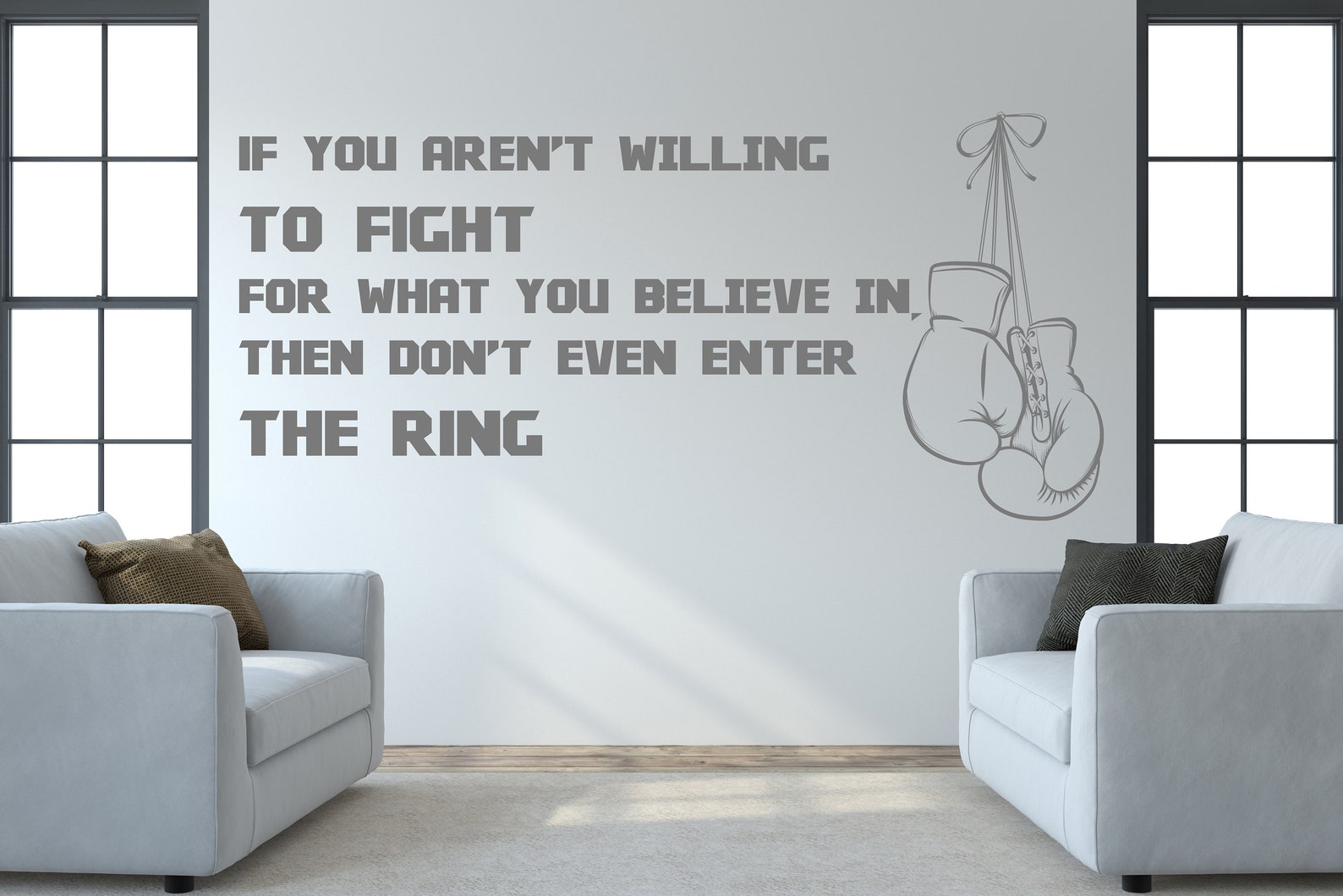 Boxing Wall Decal/ Sports Decor/ Sport Wall Decal/ Boxer Wall Decal ...