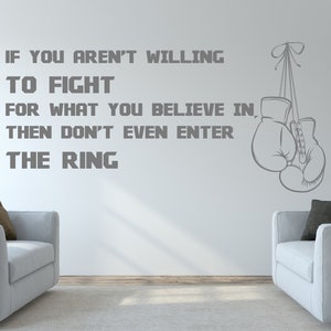 Boxing Wall Decal/ Sports Decor/ Sport Wall Decal/ Boxer Wall Decal ...