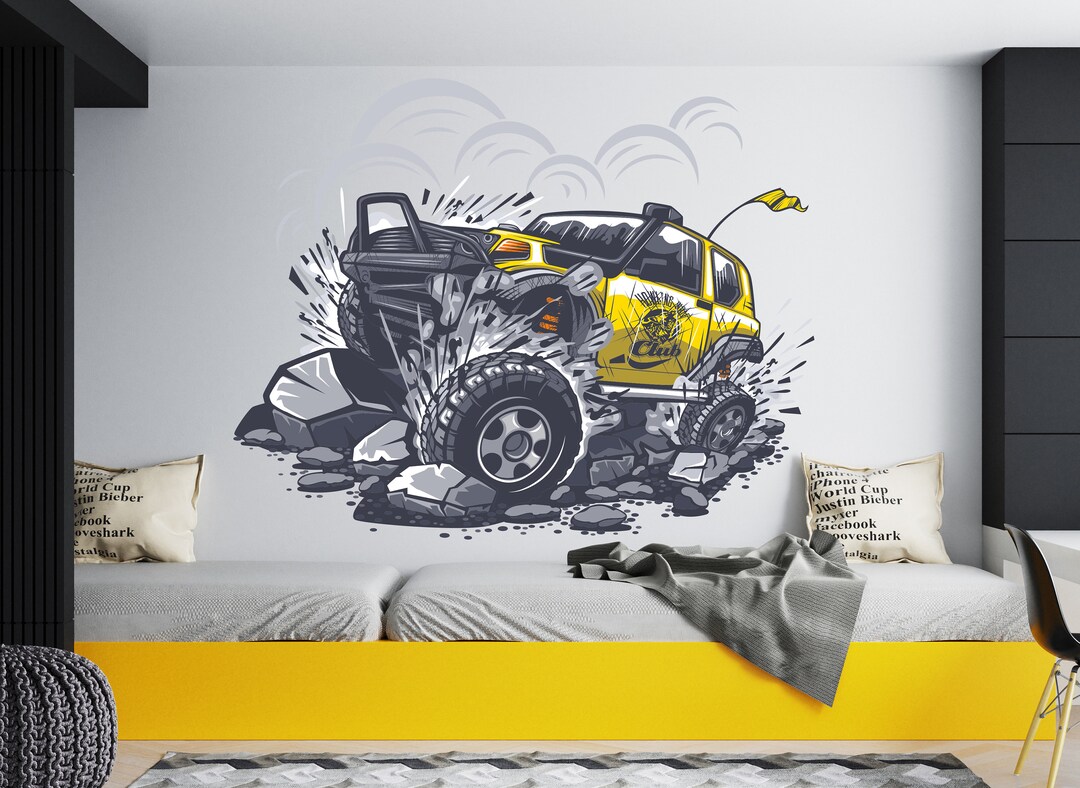Car Wall Decal/ SUV Wall Decal/ Race Car Wall Decal/ Nursery Wall Decal ...