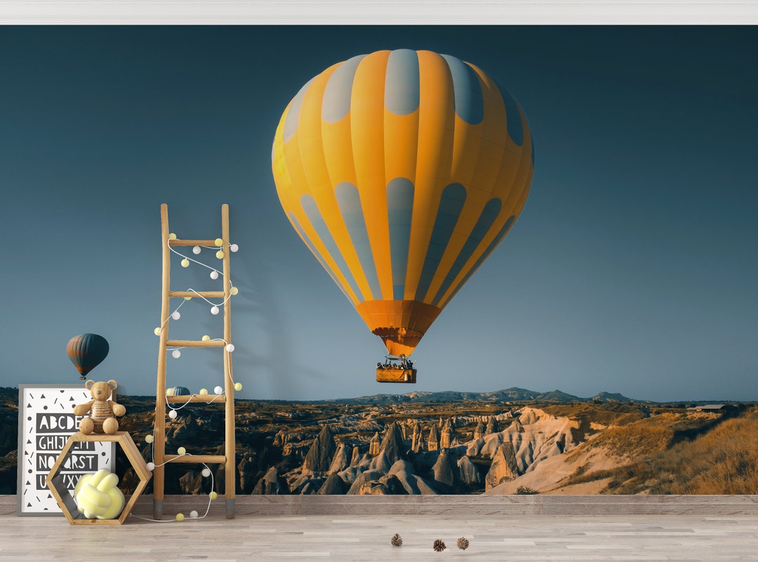 Balloons Wallpaper/ Sky Wall Mural/ Balloon Wall Mural/ Hot Air Balloon ...