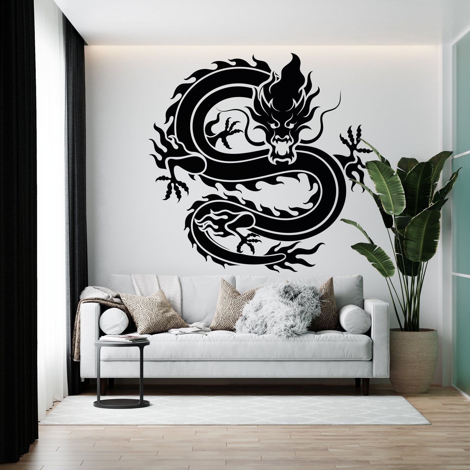 Dragon Wall Decal/ Fantasy Wall Decal/ Chinese Dragon Wall - Etsy