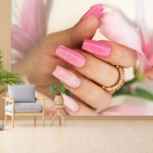 Nail Salon Wall Mural/ Nail Salon Decor/ Nail Salon Wallpaper/ Photo ...