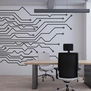 Circuit Board Wall Decal. Technology Wall Decal. Office Wall Decal ...