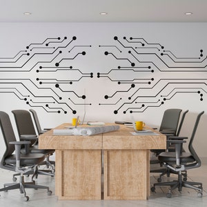 Circuit Board Wall Decal. Technology Wall Decal. Office Wall Decal ...