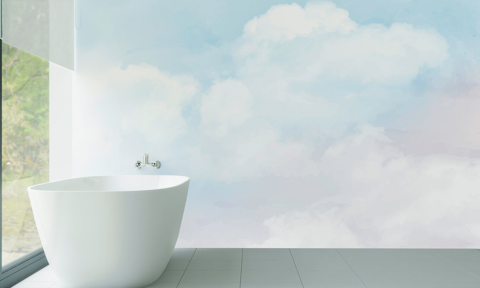 Sky Wall Mural/ Clouds Wall Mural/ Blue Sky Photo Wallpaper/ - Etsy