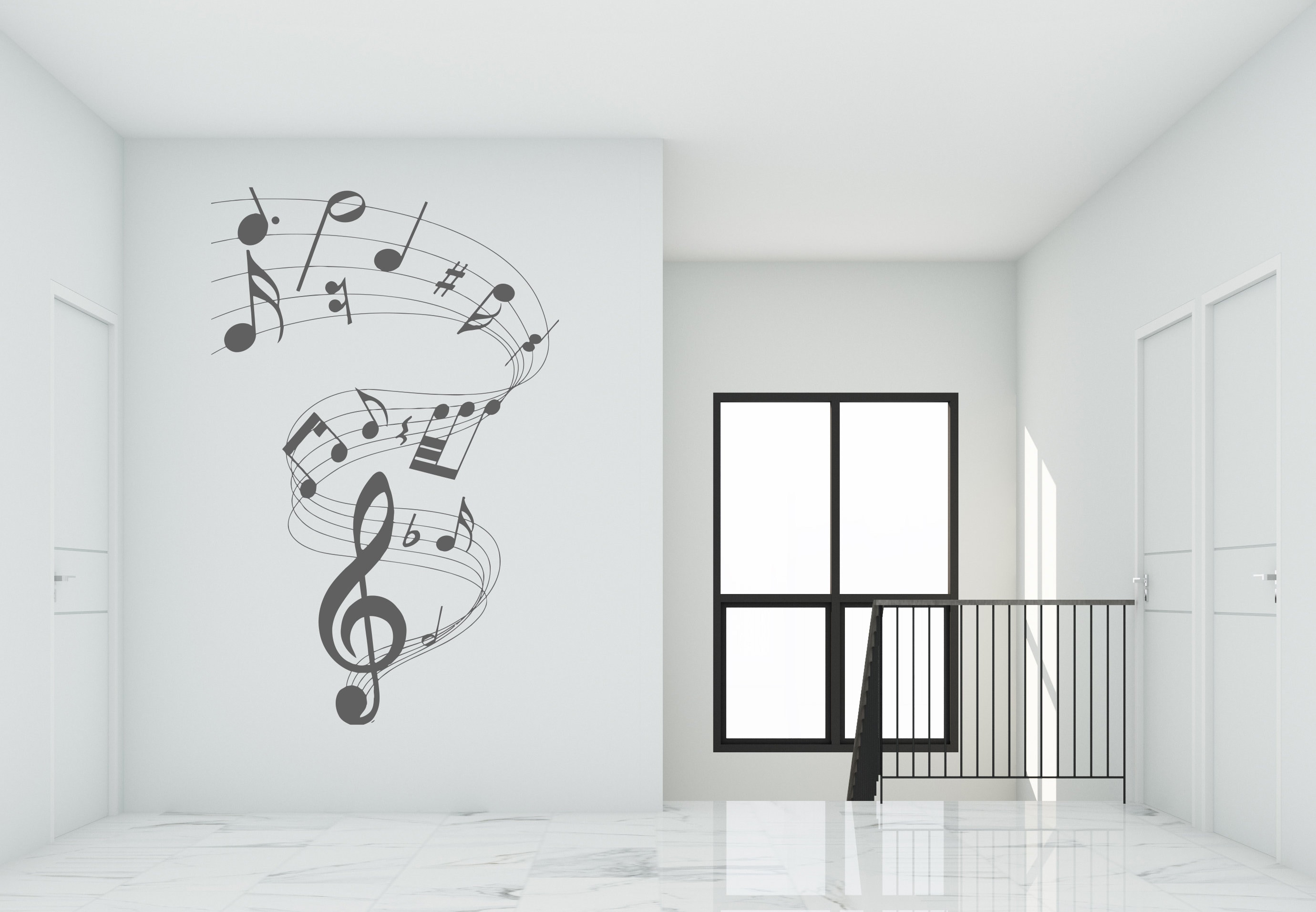 Music Wall Decal Music Notes Wall Sticker Music Wall Decor | Etsy