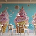 Ice Cream Wall Mural/ 3D Ice Cream Wallpaper/ Ice Cream Wall Art/ Café ...