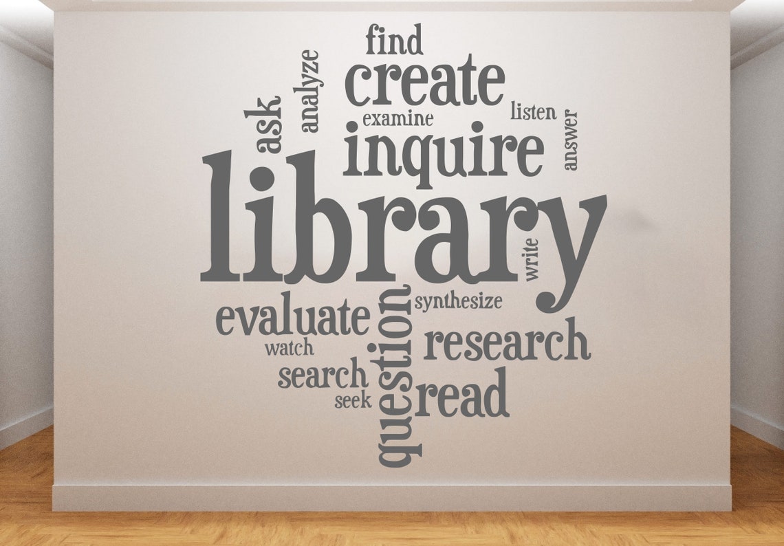 Library Wall Decal/ Classroom Wall Decal/ Reading Wall Decal/ - Etsy