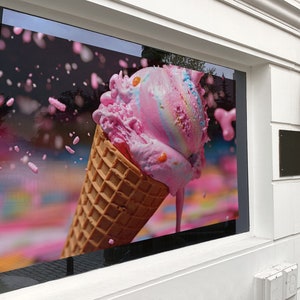 Ice Cream Wall Mural/ 3D Ice Cream Wallpaper/ Ice Cream Wall Art/ Café ...