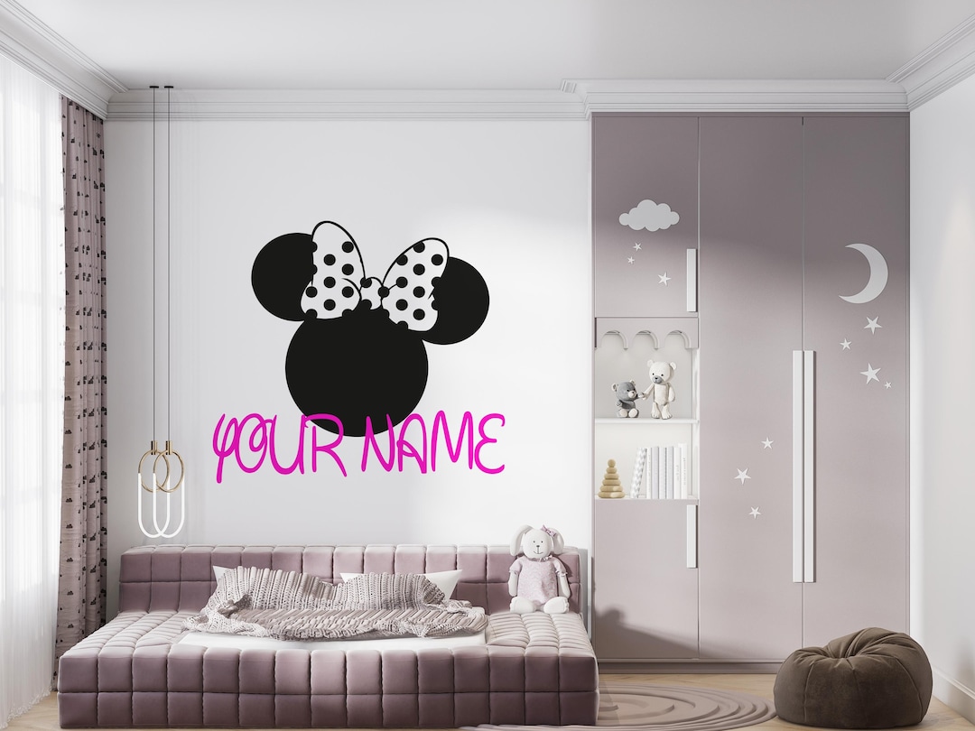 Minnie Mouse Wall Decal Cartoon Wall Decor for Kids Nursery (K211) - Etsy