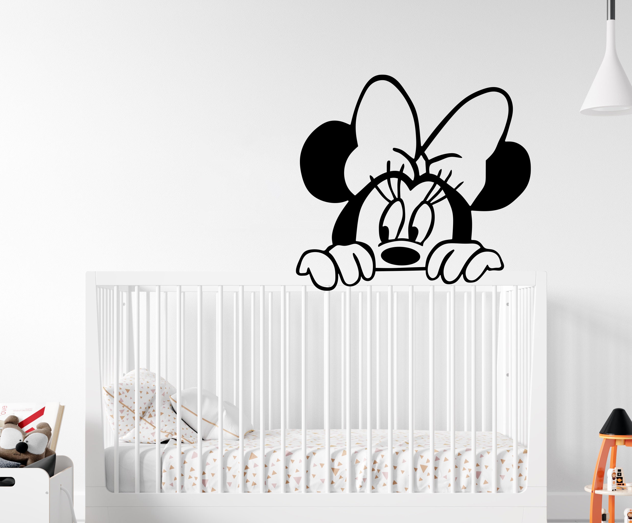Minnie Mouse Wall Decal Cartoon Wall Decor for Kids Nursery - Etsy