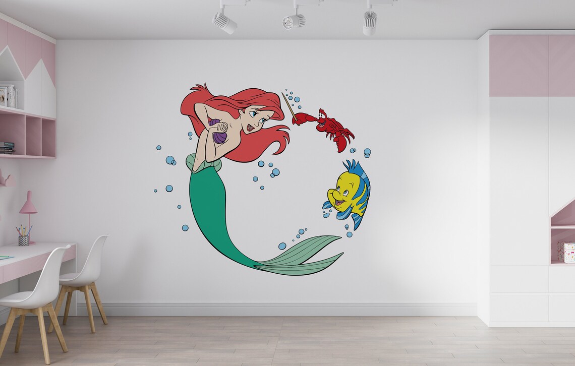Ariel Wall Decal/ Little Mermaid Wall Decal/ Mermaid Decal Kids Wall ...