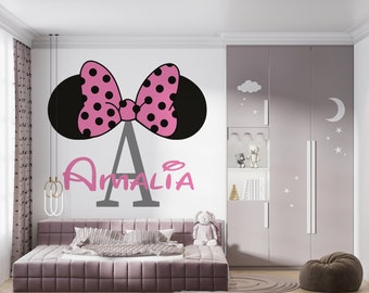 Minnie Mouse Wall Decal Cartoon Wall Decor for Kids Nursery - Etsy
