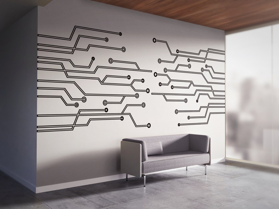 Circuit Board Wall Decal. Technology Wall Decal. Office Wall Decal ...