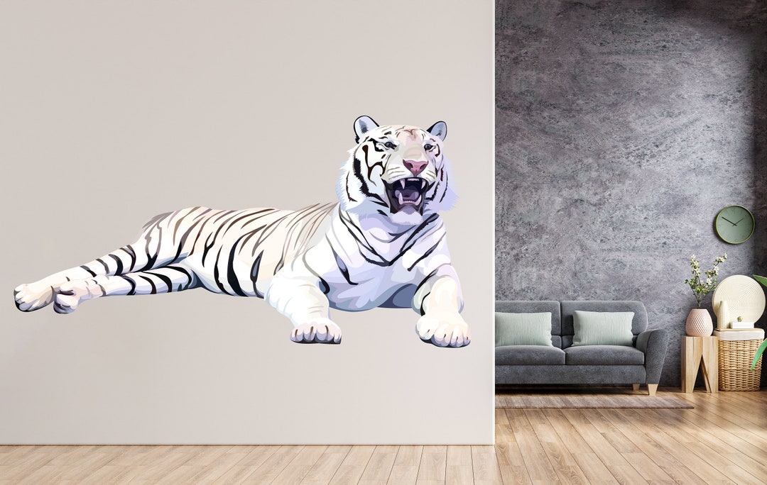 Tiger Wall Decal/ Tiger Wall Sticker/ African Animal Decal/ Animal Wall ...