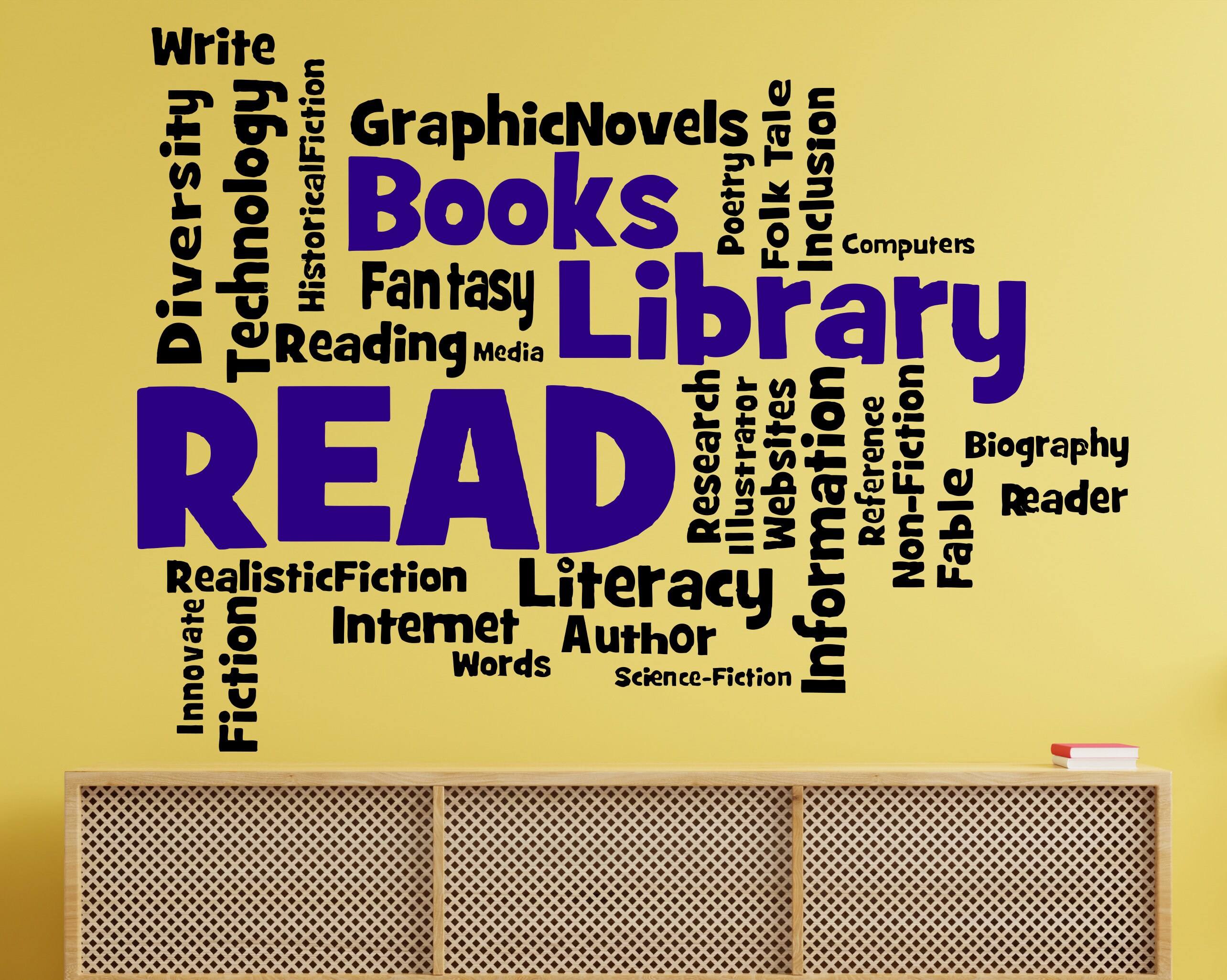 Library Wall Decal/ Classroom Wall Decal/ Reading Wall Decal/ - Etsy