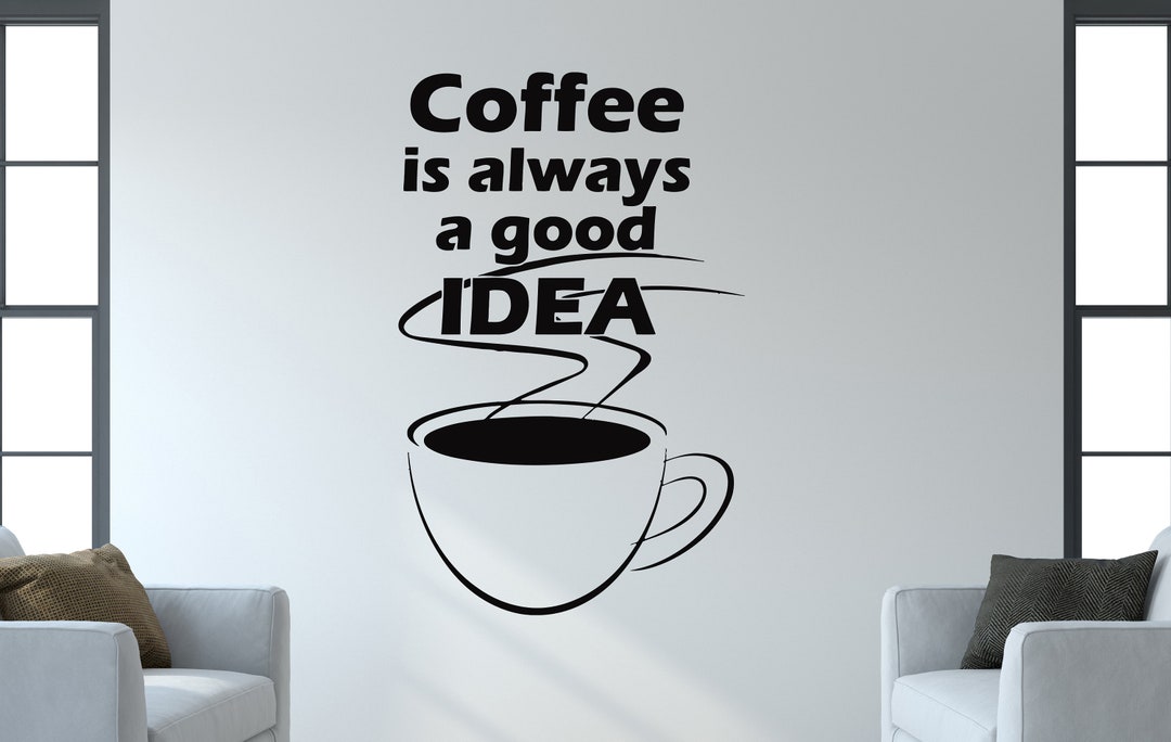 Coffee Wall Decal/ Custom Coffee Wall Decal/ Coffee Wall Art/ Kitchen ...