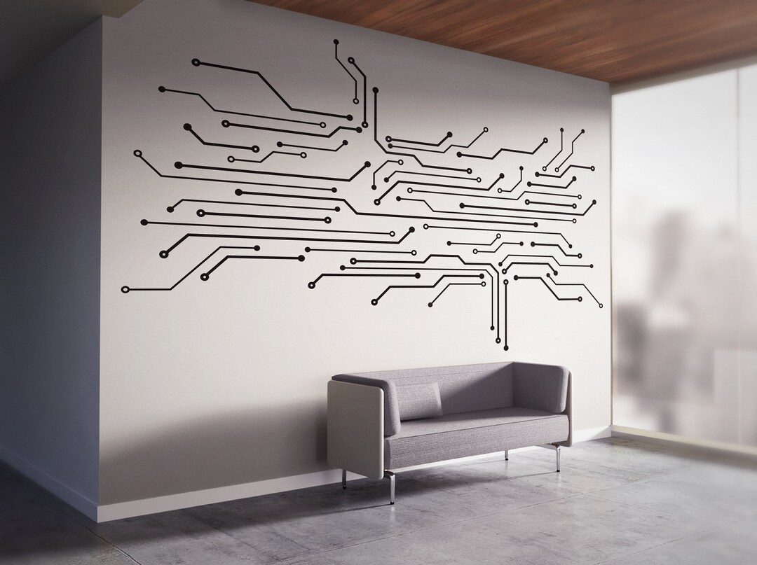 Circuit Board Wall Decal. Technology Wall Decal. Office Wall Decal ...