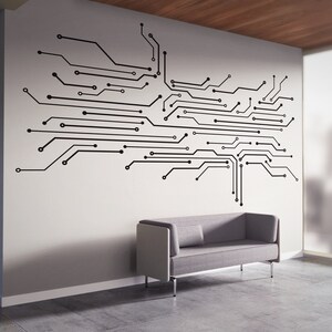 Circuit Board Wall Decal. Technology Wall Decal. Office Wall Decal ...