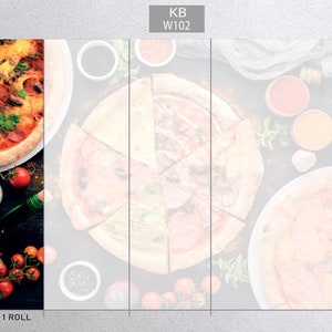 3D Pizza Wallpaper/ Pizza Wall Mural/ Cafe Wall Mural/ Dining Room Wall ...