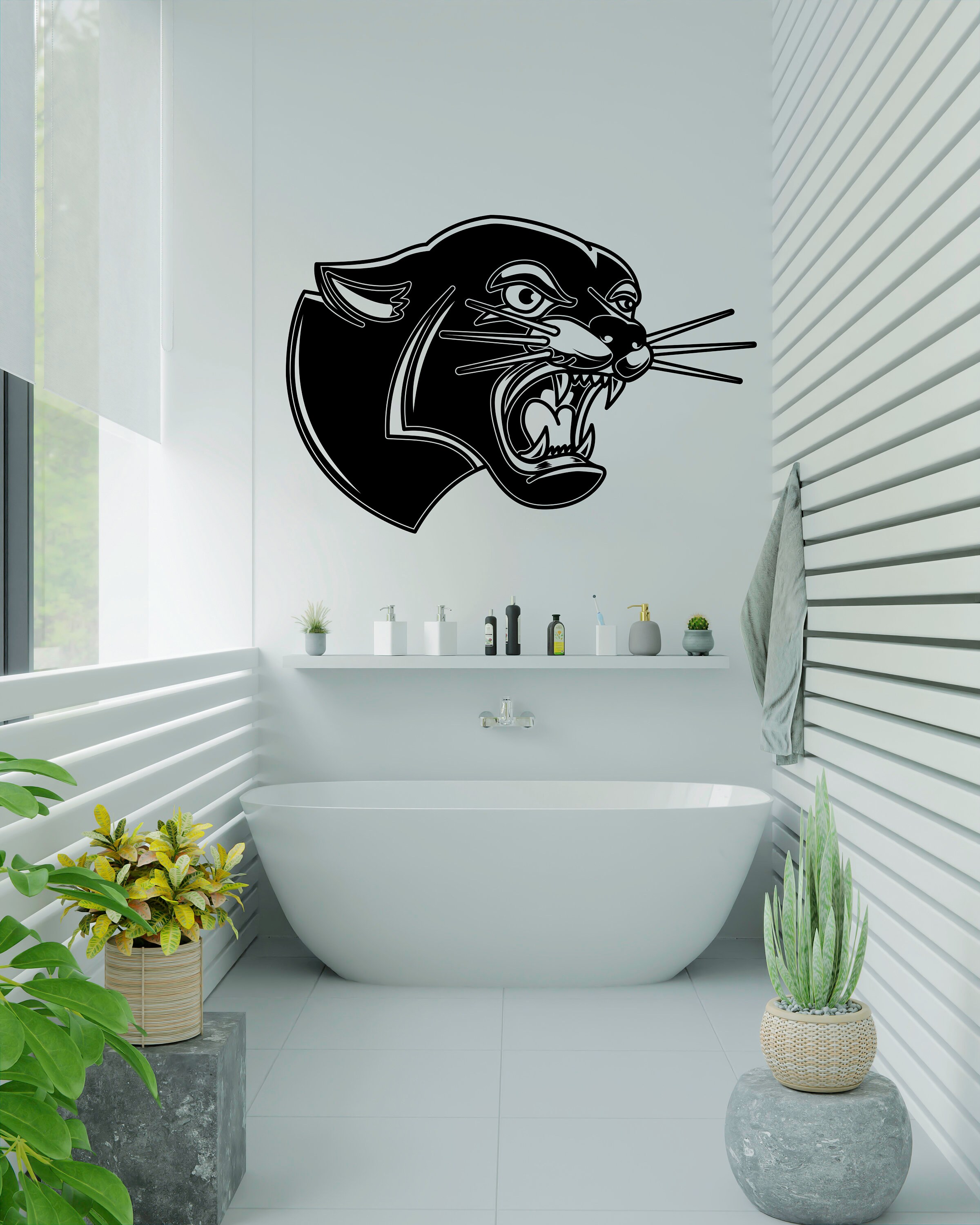 Panther Wall Decal/ Panther Wall Art/ Black Panther Wall - Etsy