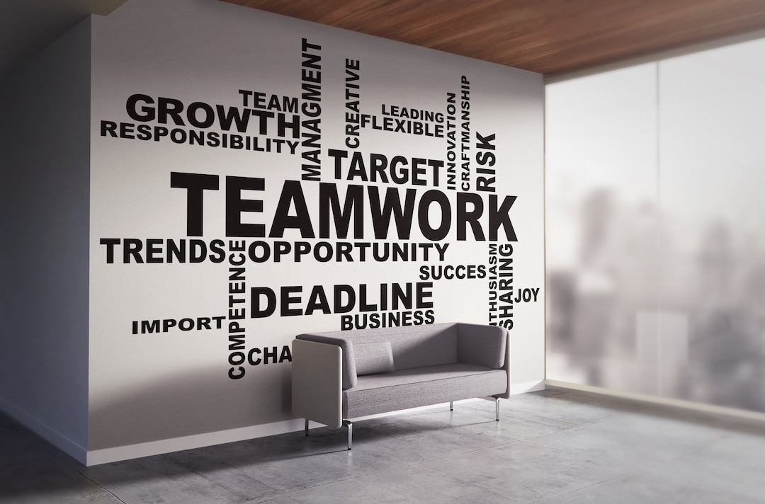 Office Wall Decal/ Business Wall Decal/ Teamwork Wall Decal/ (K1151) - Etsy