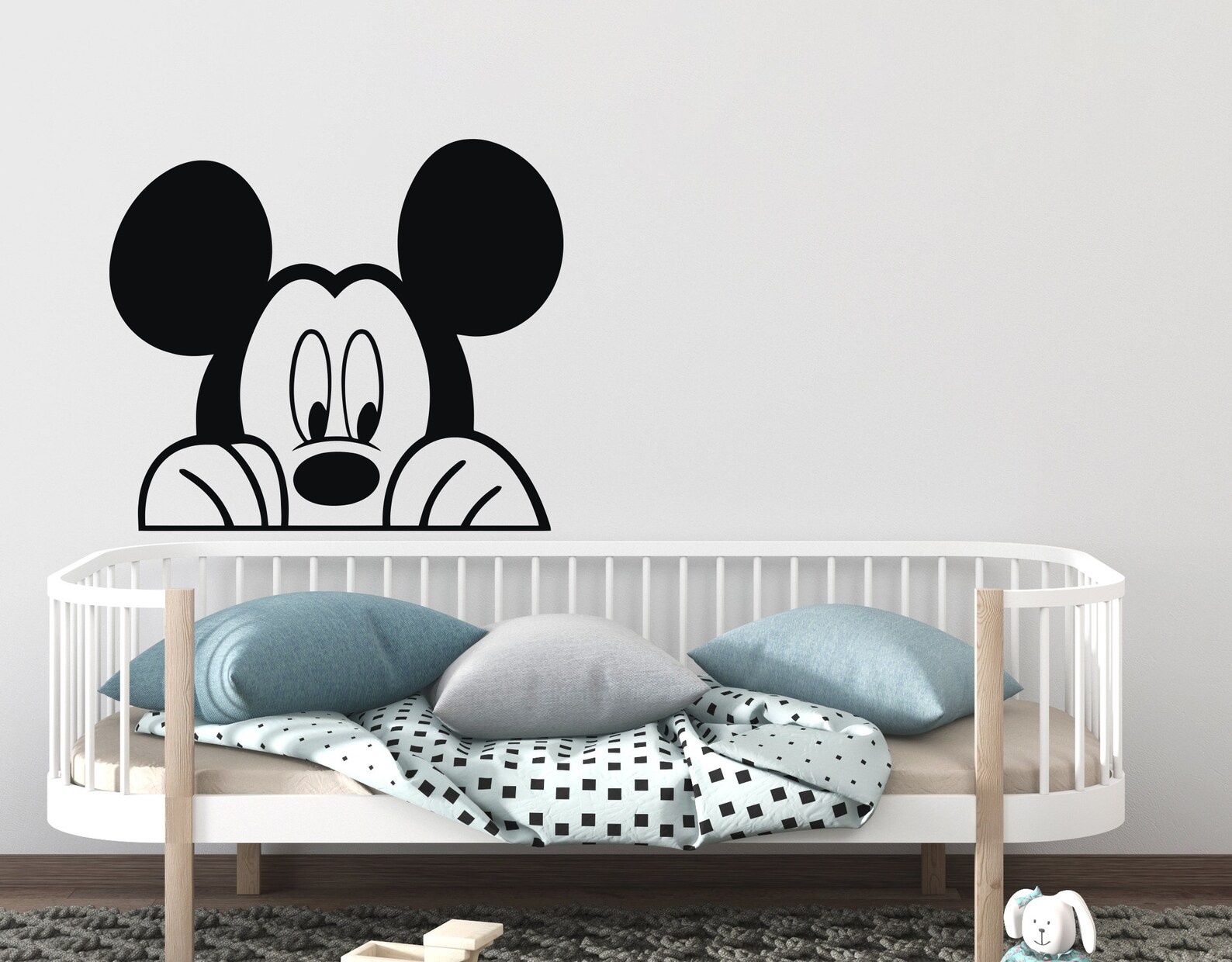 Mickey Mouse Wall Decal Cartoon Wall Decor for Kids Nursery - Etsy
