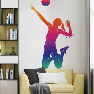 Volleyball Wall Decal/ Volleyball Décor/ Sports Wall Decal/ Girls Room ...