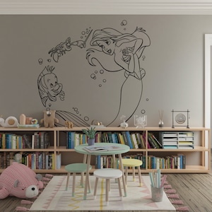 Ariel Wall Decal/ Little Mermaid Wall Decal/ Mermaid Decal Kids Wall ...