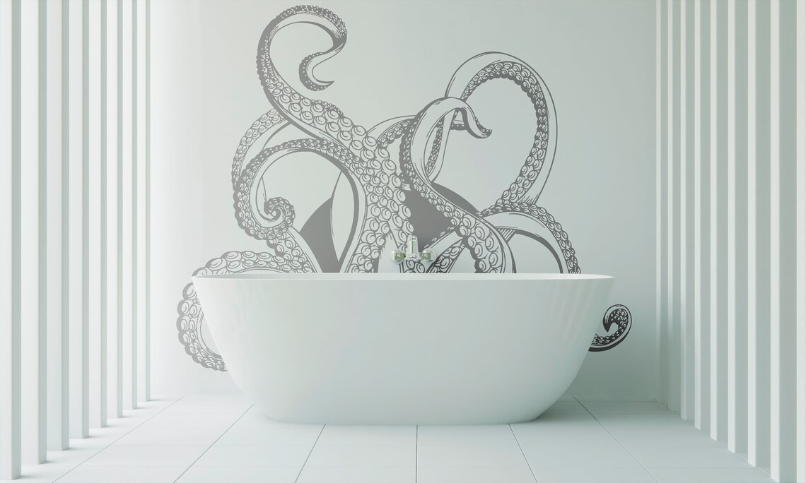 Octopus Wall Decal/ Ocean Wall Decal/ Nautical Wall Decor/ - Etsy