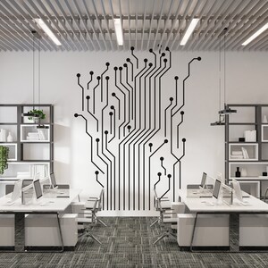 Circuit Board Wall Decal. Technology Wall Decal. Office Wall - Etsy