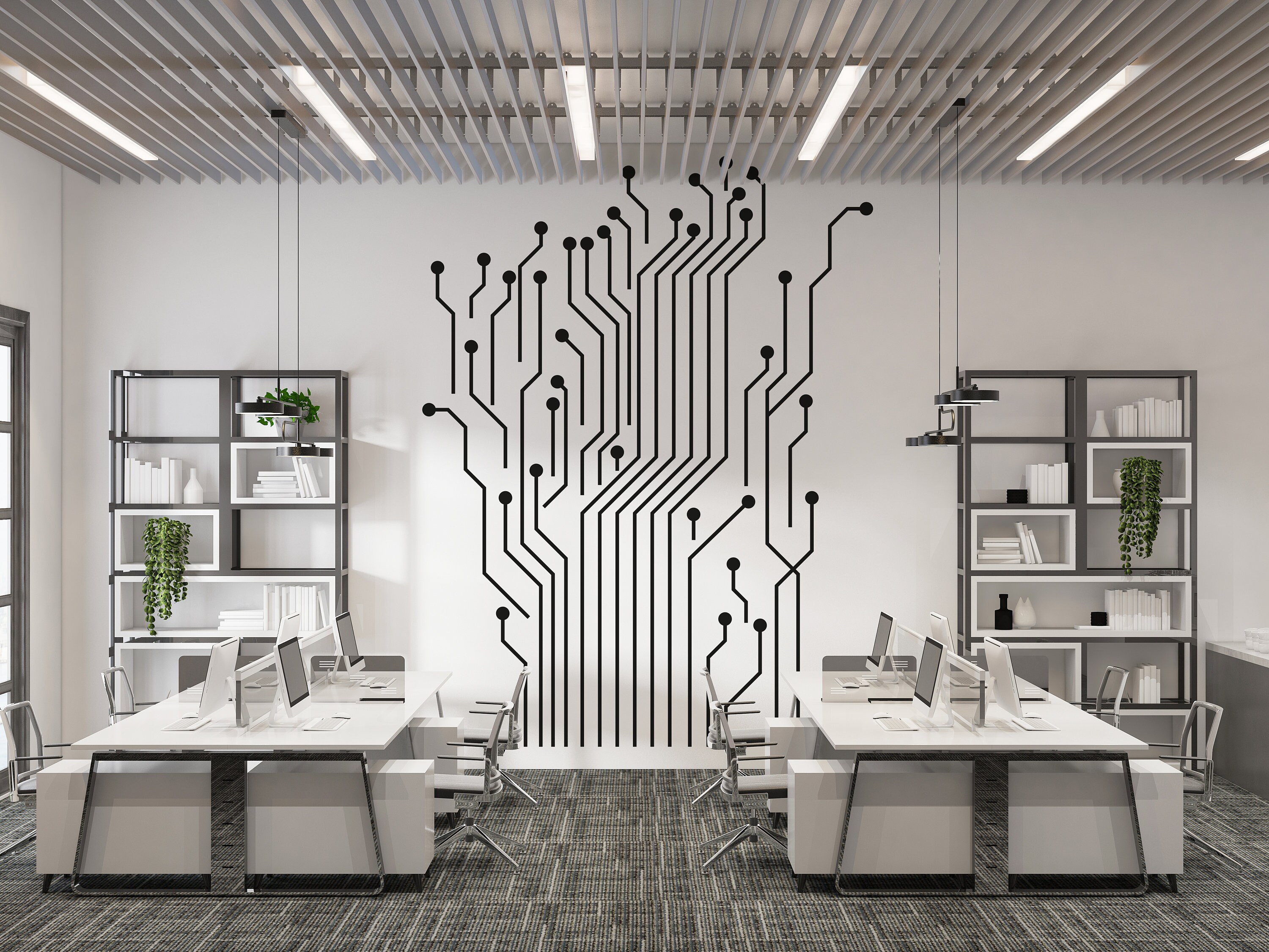 Circuit Board Wall Decal. Technology Wall Decal. Office Wall - Etsy