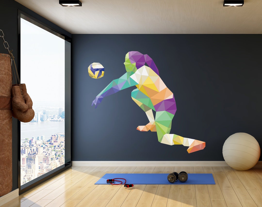 Volleyball Wall Decal/ Volleyball Decor/ Sports Wall Decal/ Girls Room ...