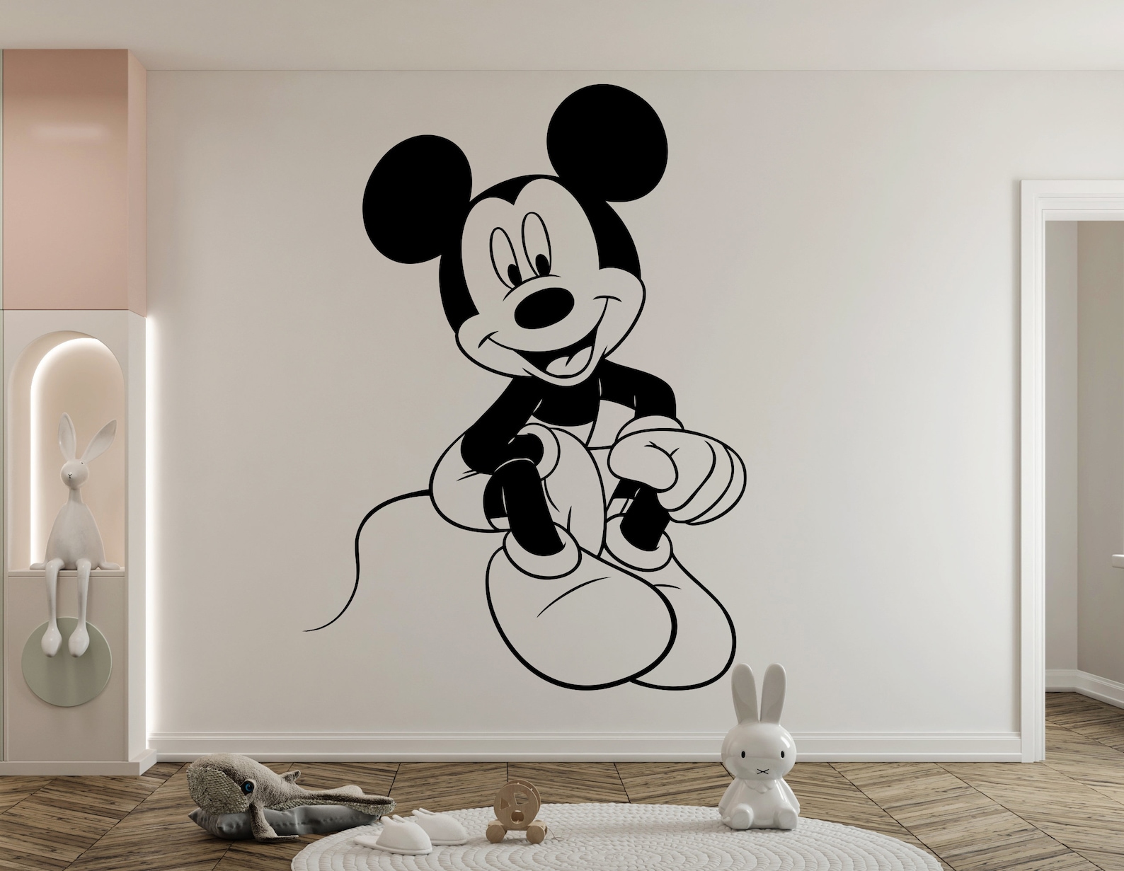 Mickey Mouse Wall Decal Cartoon Wall Decor for Kids Nursery (K215) - Etsy