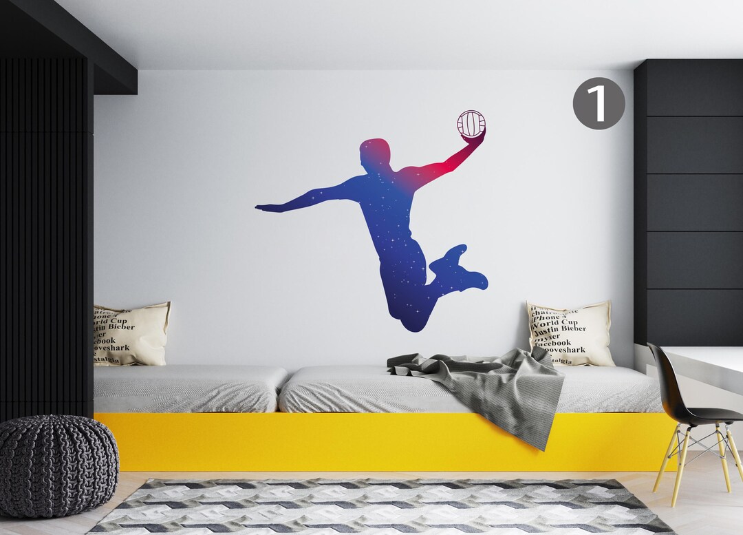 Volleyball Wall Decal/ Volleyball Décor/ Boys Room Decal/ Volleyball ...