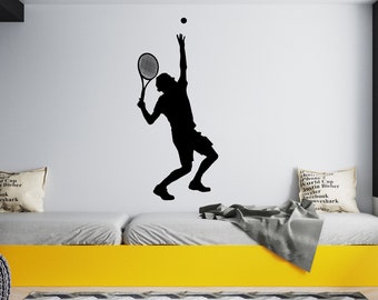 Tennis Wall Decal/ Tennis Wall Decor/ Sports Wall Decal/ - Etsy