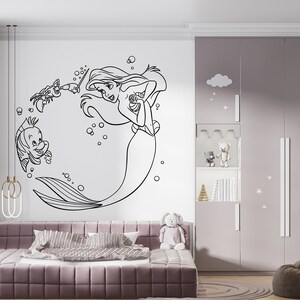 Ariel Wall Decal/ Little Mermaid Wall Decal/ Mermaid Decal Kids Wall ...