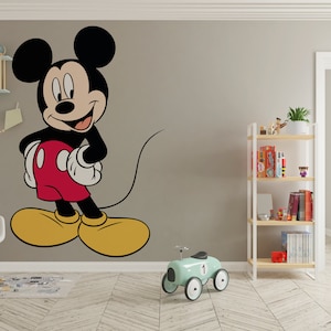Mickey Mouse Wall Decal Cartoon Wall Decor for Kids Nursery (K1028) - Etsy