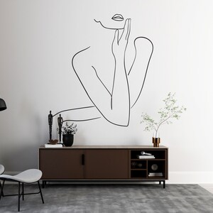 Woman Wall Decal. Abstract Woman Wall Decal. Beautiful Woman Wall Decal ...