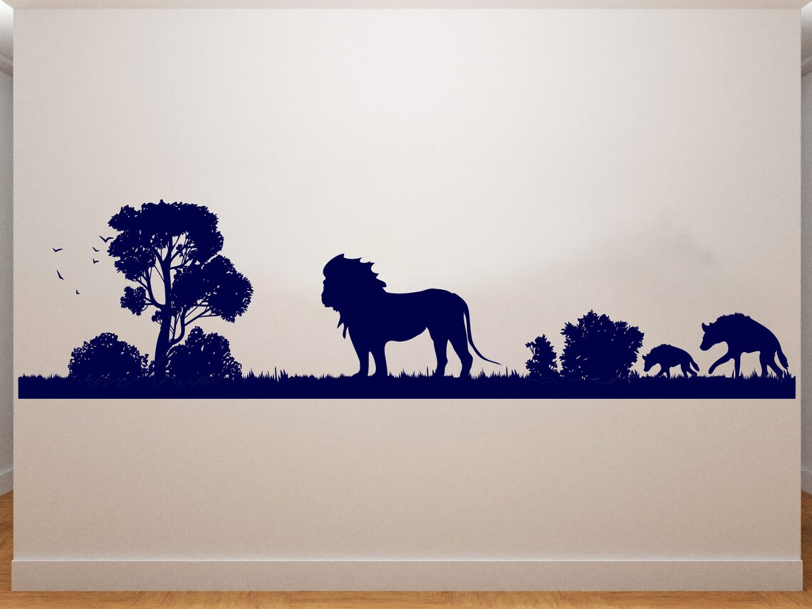 Africa Wall Decal/ Africa Sticker/ Nature Wall/ Wild Animals | Etsy