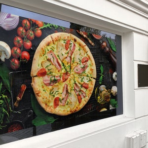 3D Pizza Wallpaper/ Pizza Wall Mural/ Cafe Wall Mural/ Dining Room Wall ...