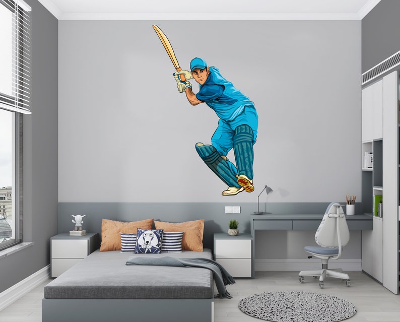 Cricket Wall Decal/ Sports Wall Decal/ Boys Room Decal/ - Etsy