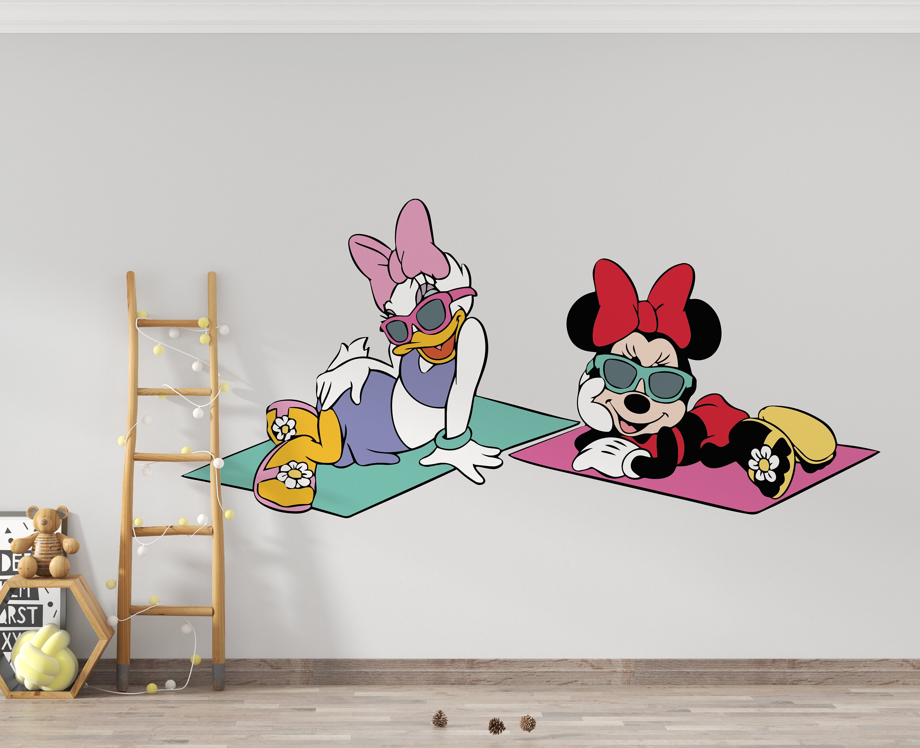 Minnie Mouse Wall Decal Cartoon Wall Decor for Kids Nursery ...