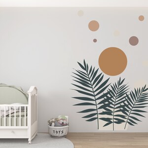 Boho Wall Decal/ Tropical Leaves Wall Decal/ Abstract Modern | Etsy