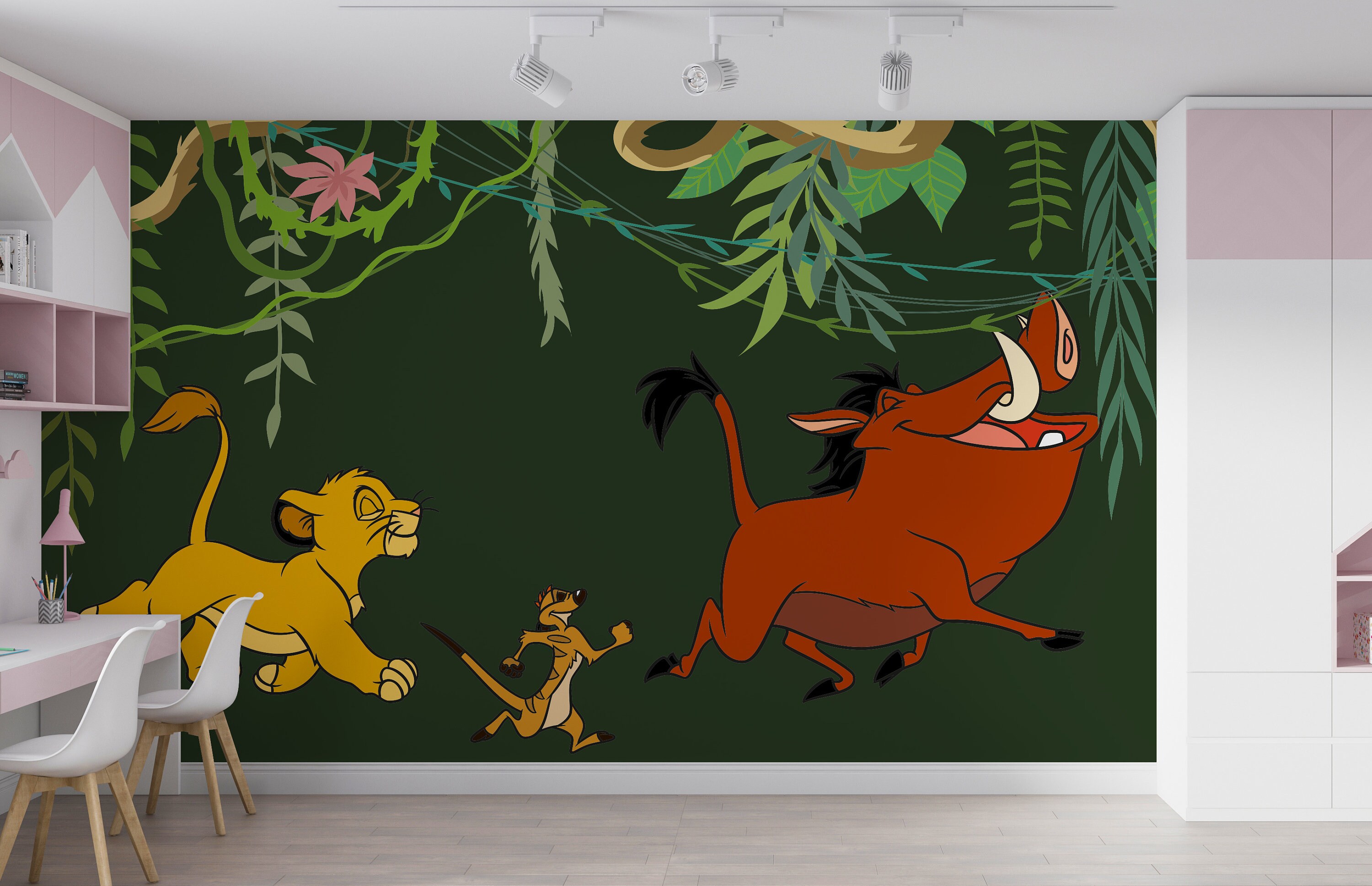 Lion King Wallpaper/ Hakuna Matata Mural/ the Lion King Wallpaper ...