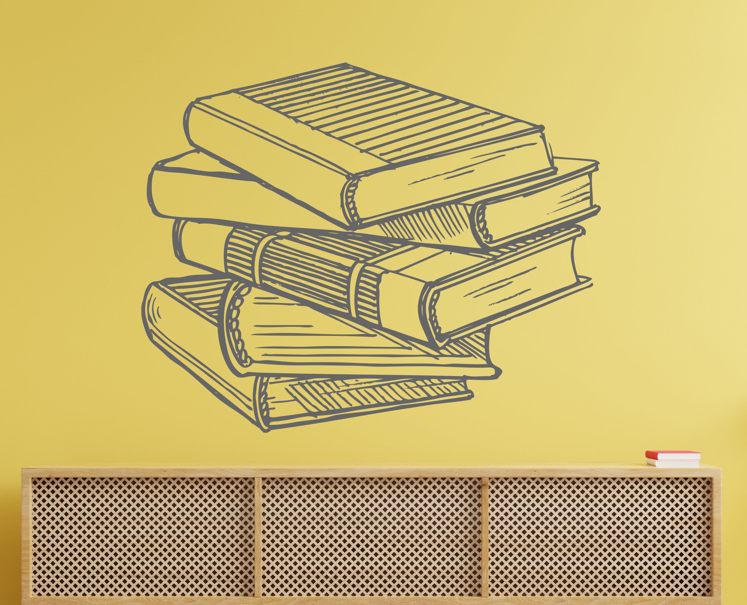 Book Wall Decal/home Interior Decor/ Library Home Interior | Etsy