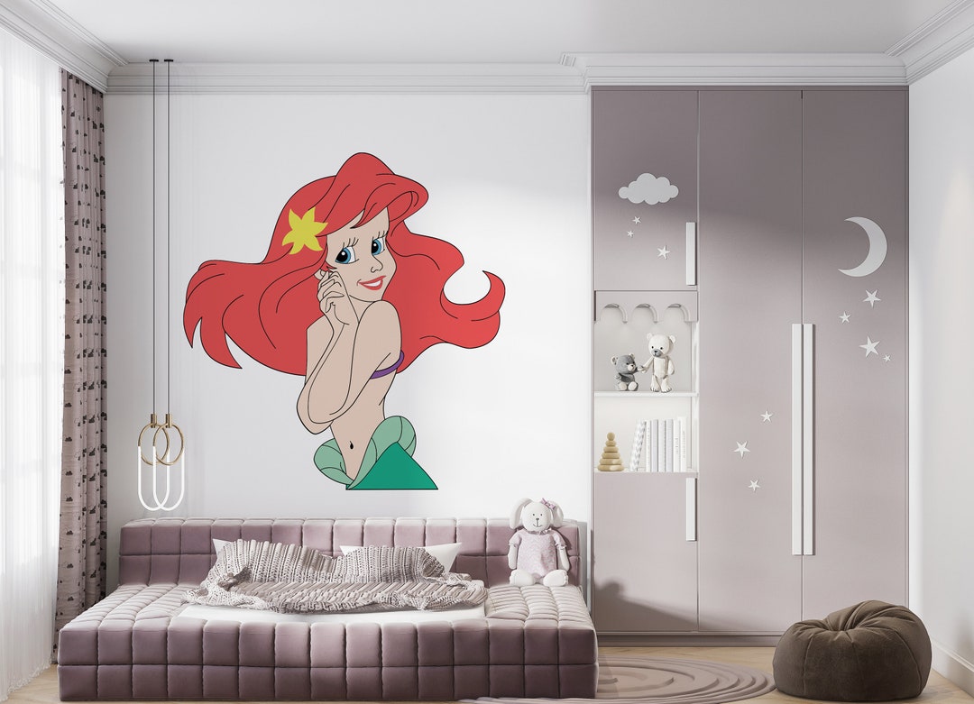 Ariel Wall Decal/ Little Mermaid Wall Decal/ Mermaid Decal Kids Wall ...